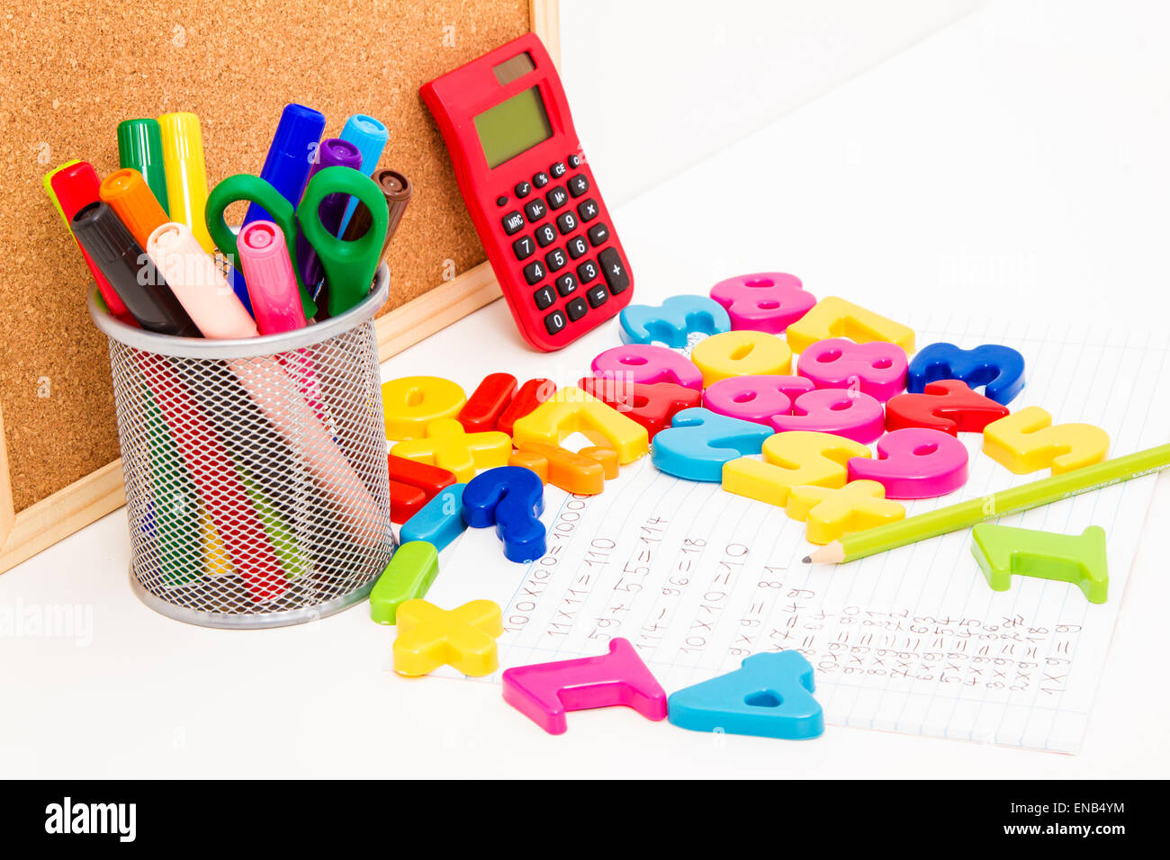 Studying maths, doing some calculations Stock Photo - Alamy
