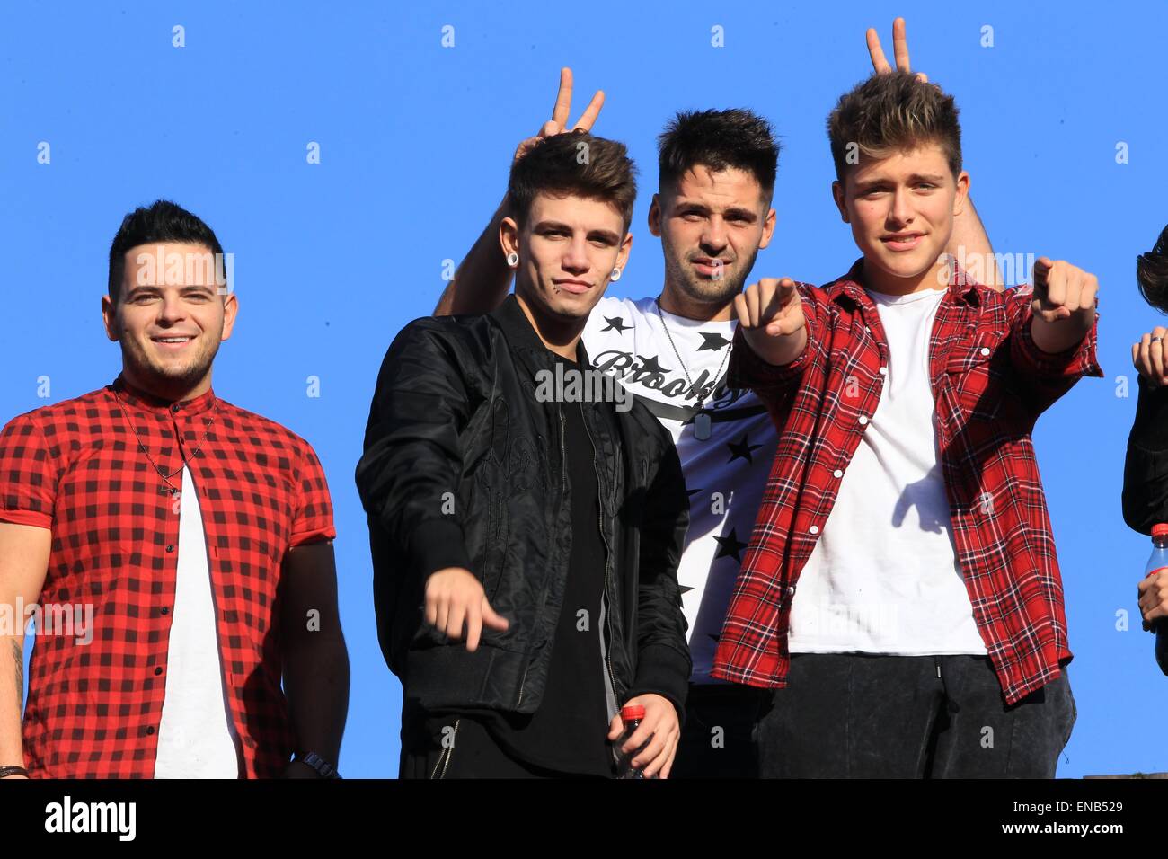 X Factor final contestants arrive at music studio rehearsals. Featuring ...