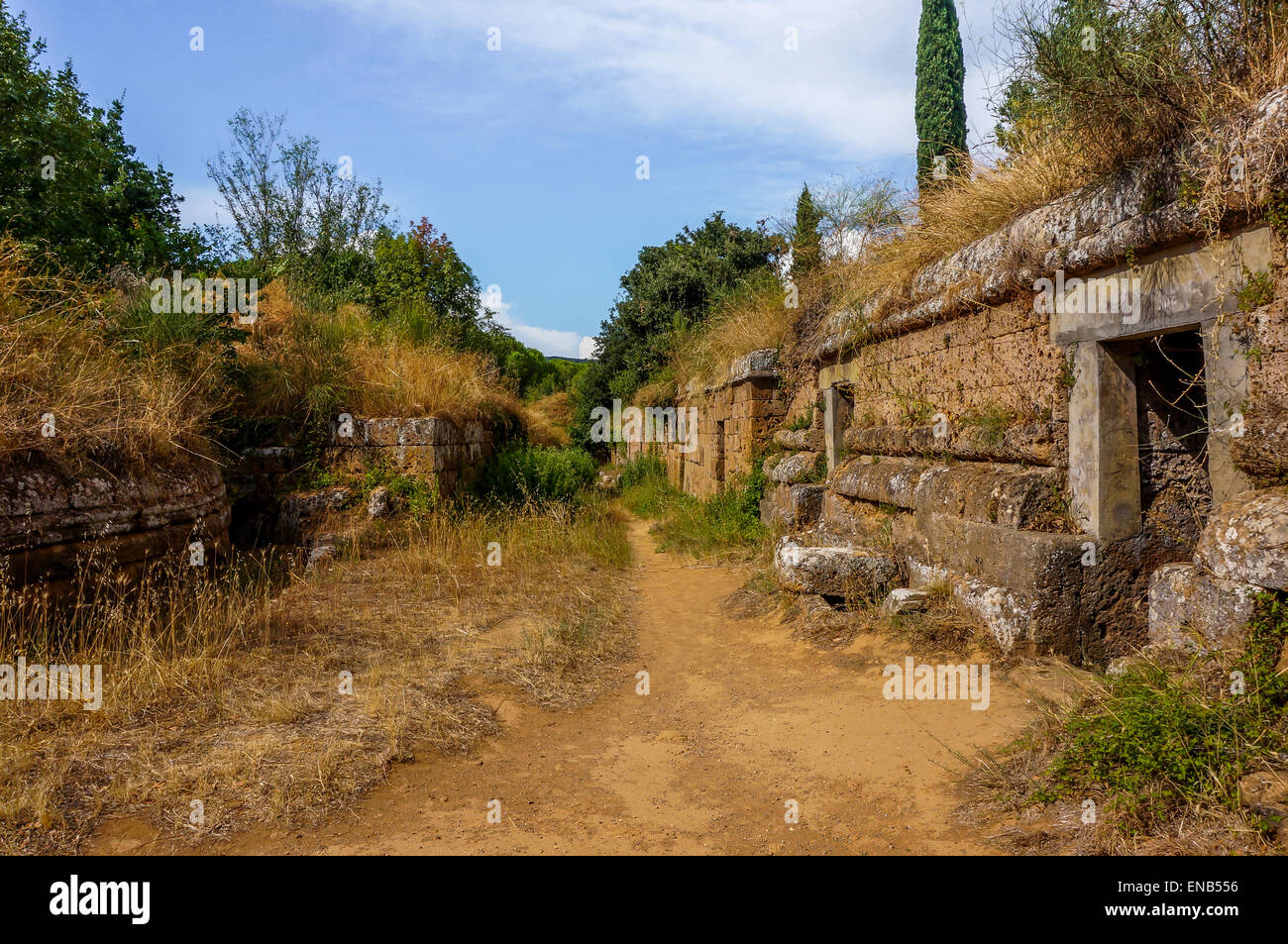 Etruscan Necropolis of La Banditaccia, Cerveteri, Rome, Italy Stock ...