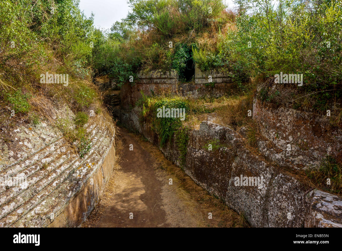 Tombs at the Etruscan Necropolis of La Banditaccia, Cerveteri, Rome ...