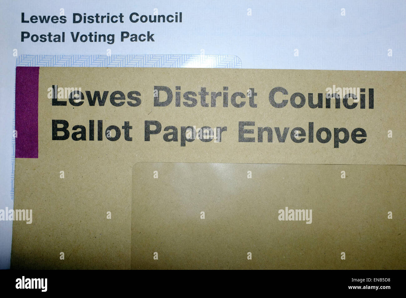 A Lewis District Council Ballot Paper Envelope Stock Photo - Alamy
