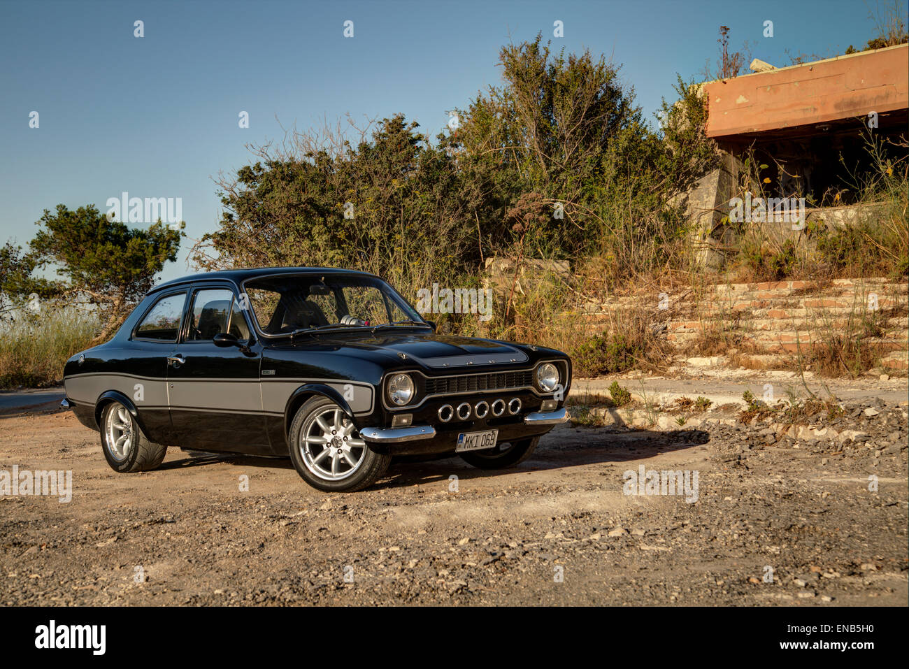 Ford MKI Escort in Malta Cosworth engine in a derelict urban hotel ...