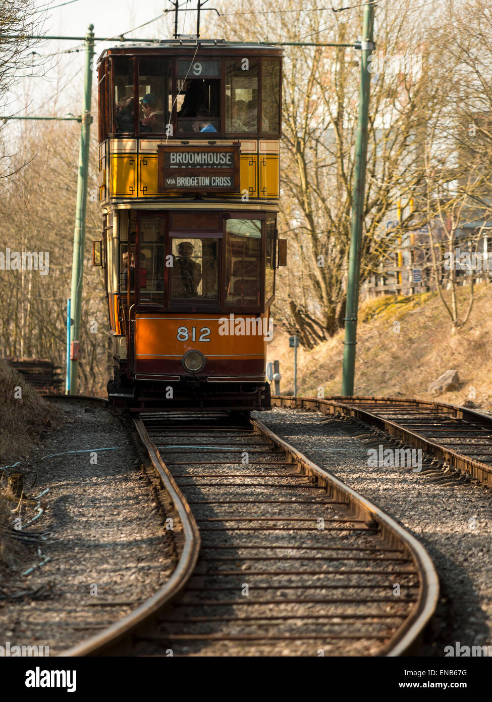 Vintage tram crich tramway museum hi-res stock photography and images ...
