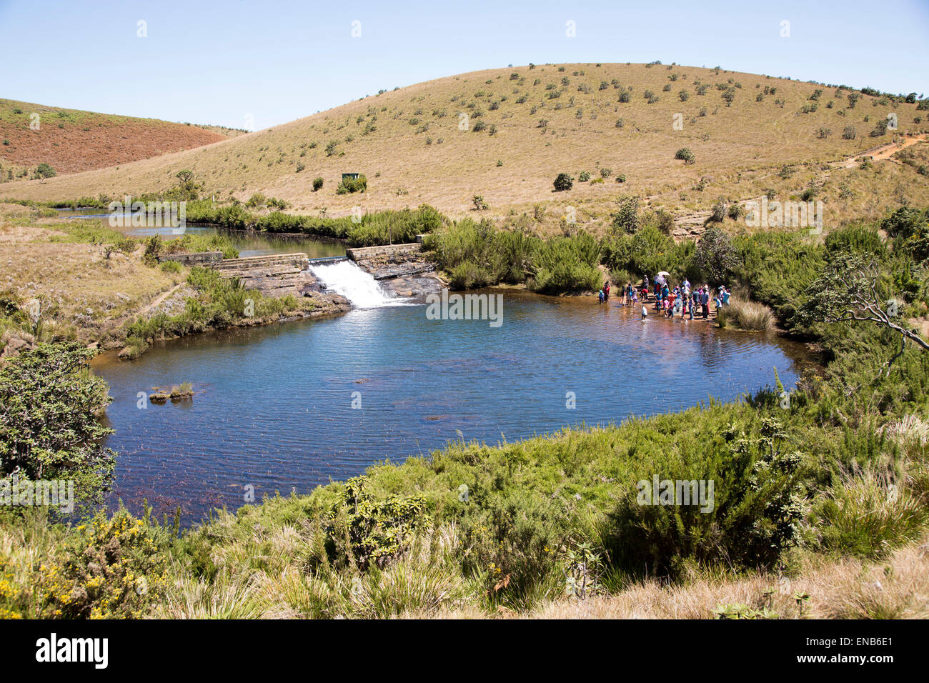 Weir and pool in the belihul oya river hi-res stock photography and ...