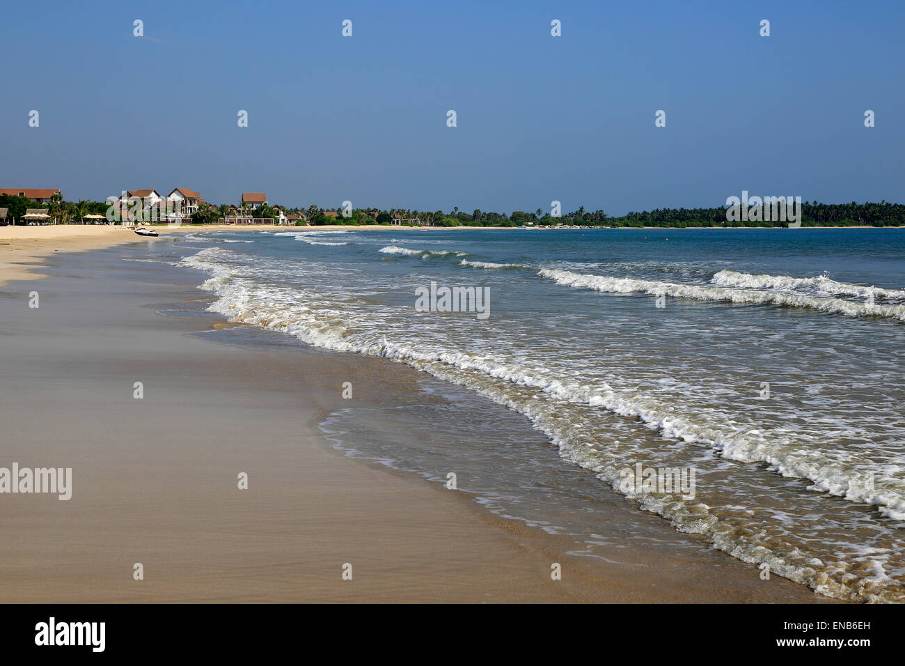 Sandy beach Pasikudah bay, Eastern Province, Sri Lanka, Asia Stock ...
