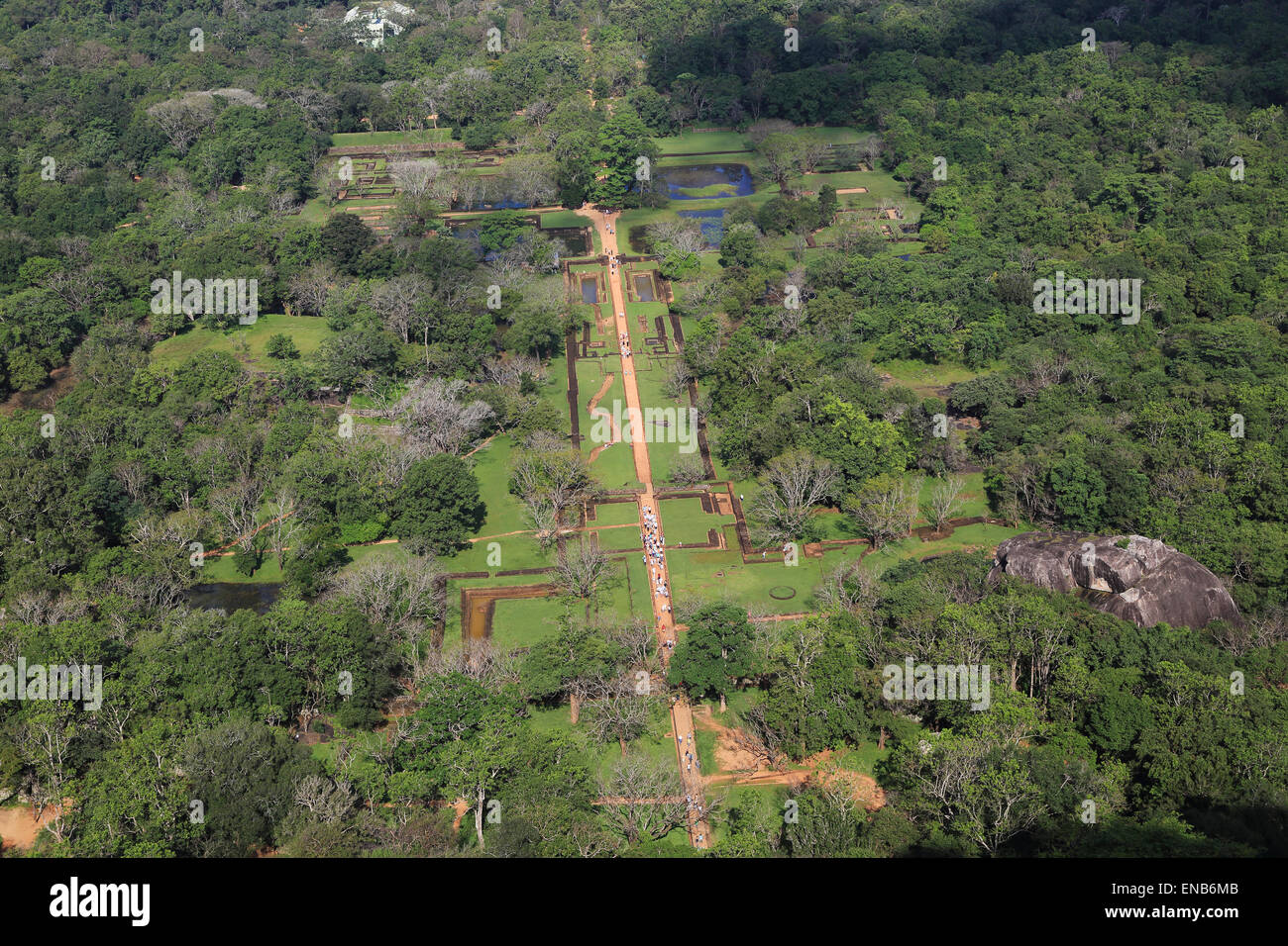 Water gardens from Sigiriya Rock ancient palace, Matale District ...