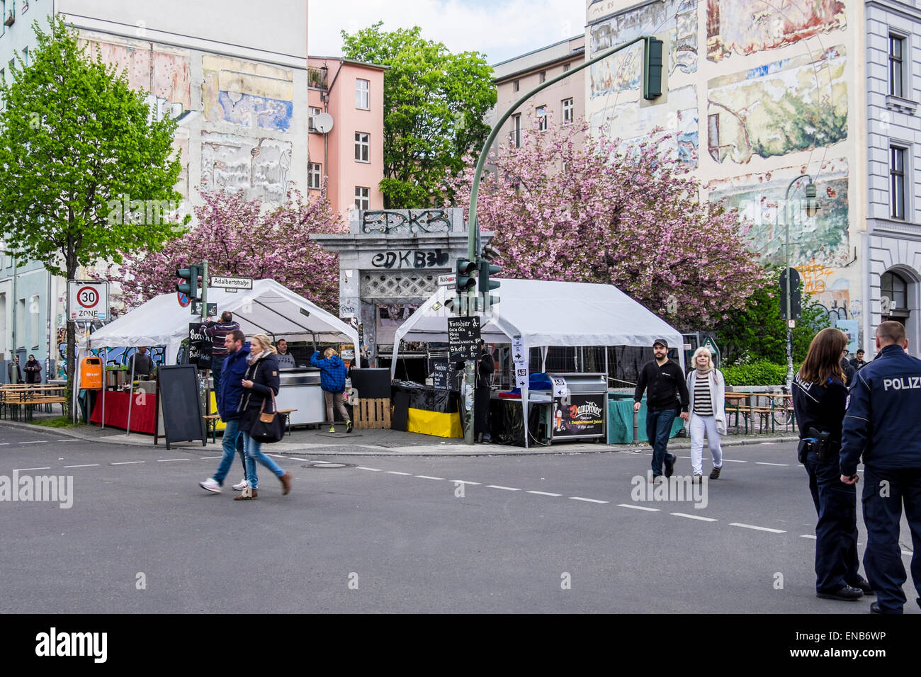 Kreuzberg, Berlin, Germany, 1st May, 2015. May Day, Labour Day or ...