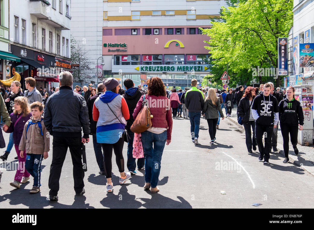 Kreuzberg, Berlin, Germany, 1st May, 2015. May Day, Labour Day or ...