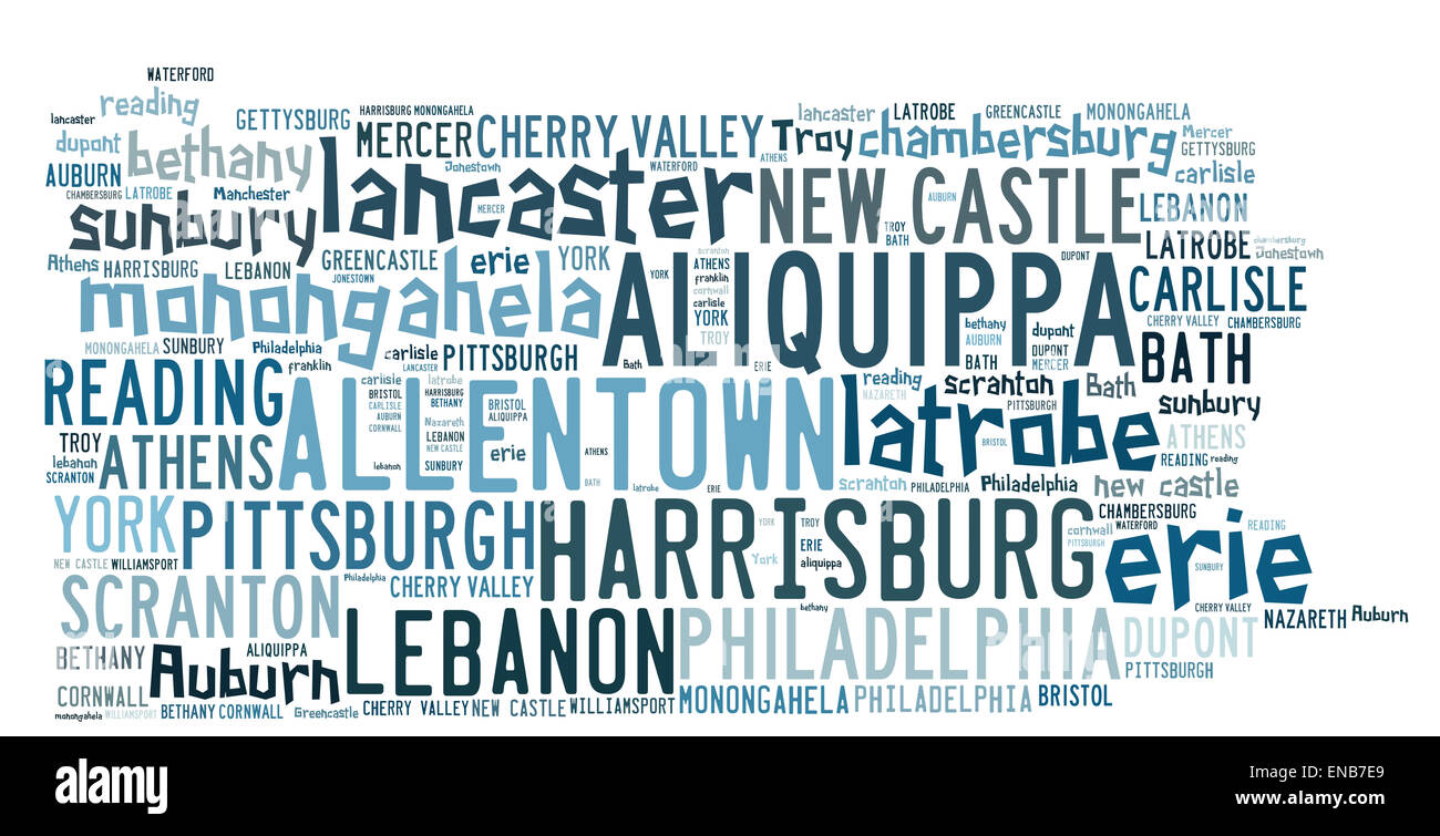 Pennsylvania map hi-res stock photography and images - Alamy