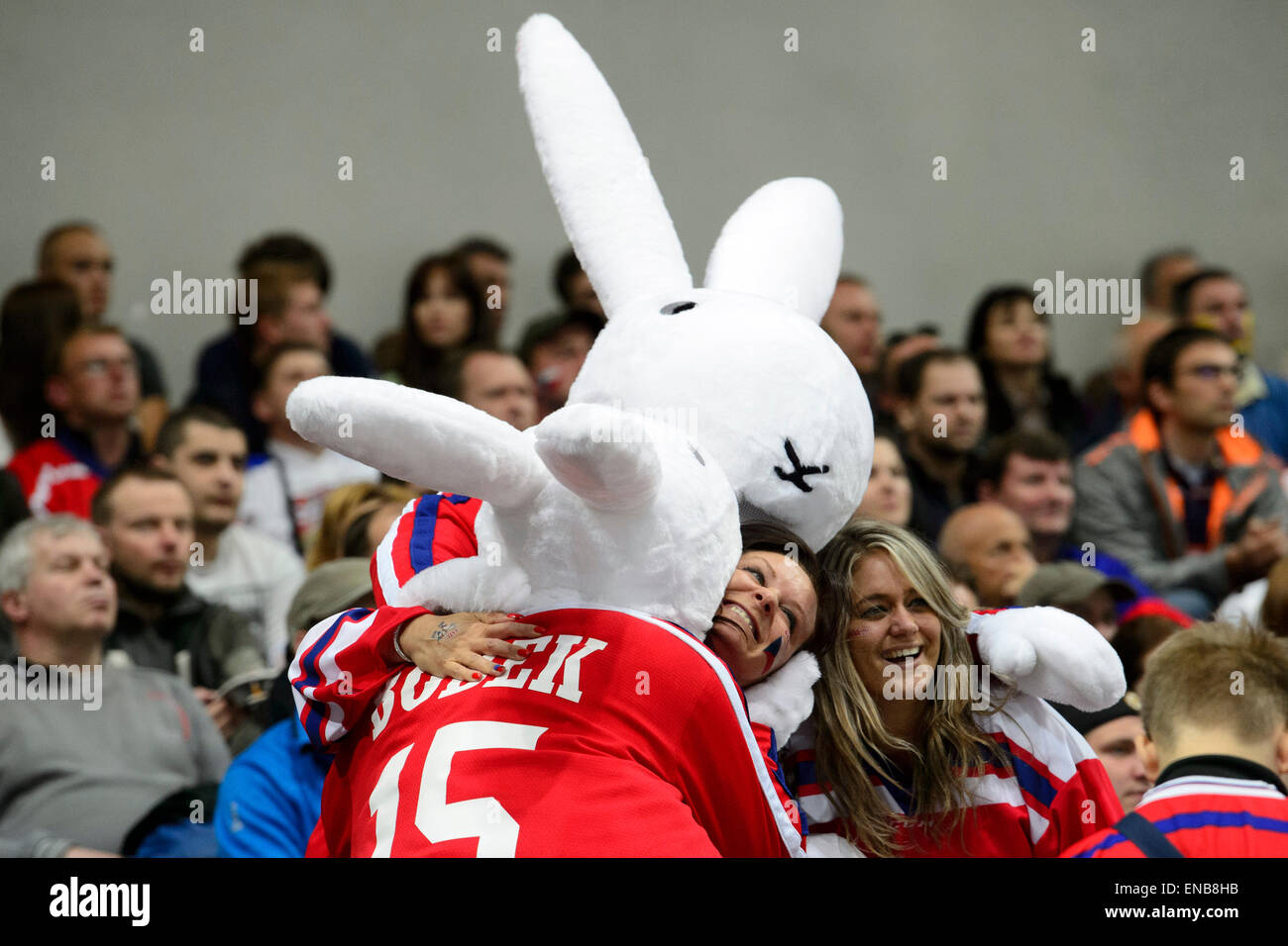 Fans with mascots hi-res stock photography and images - Alamy
