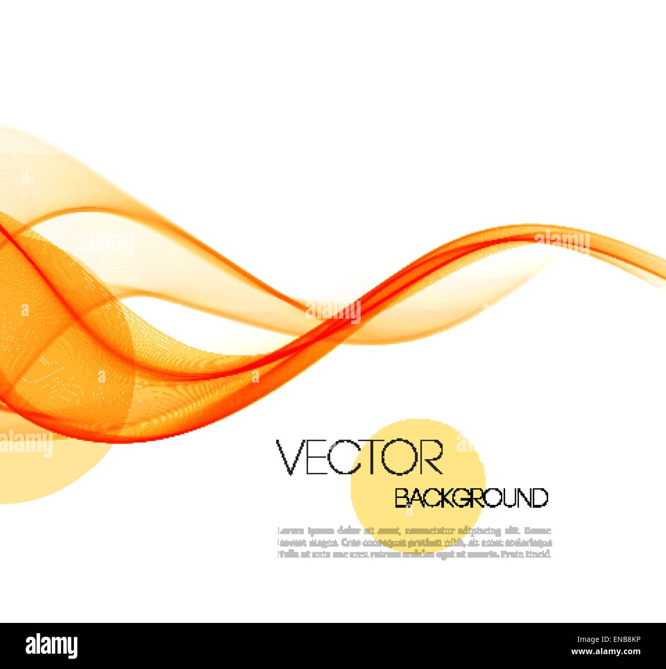 Vector Abstract orange curved smoky lines background. Brochure design ...