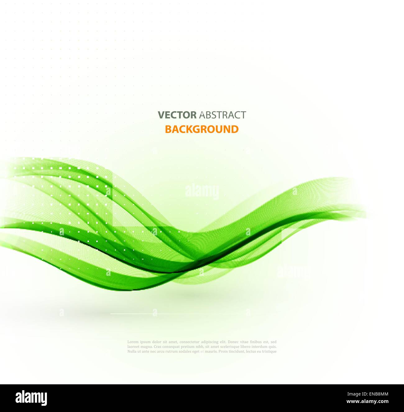 Vector Abstract green curved lines background. Brochure design Stock ...