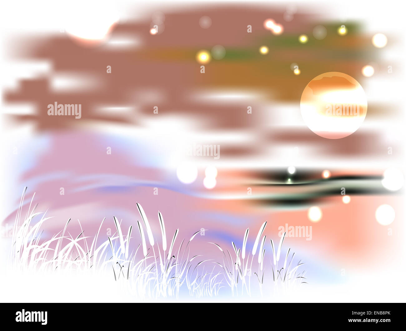 Reeds in the moonlight hi-res stock photography and images - Alamy