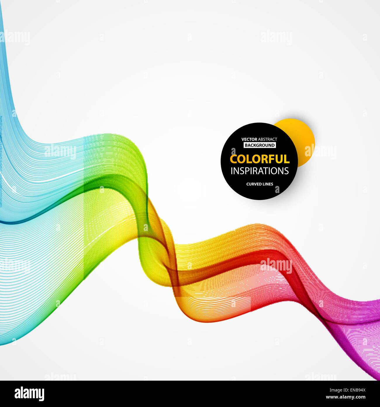 Vector Abstract spectrum curved lines background. Brochure design ...