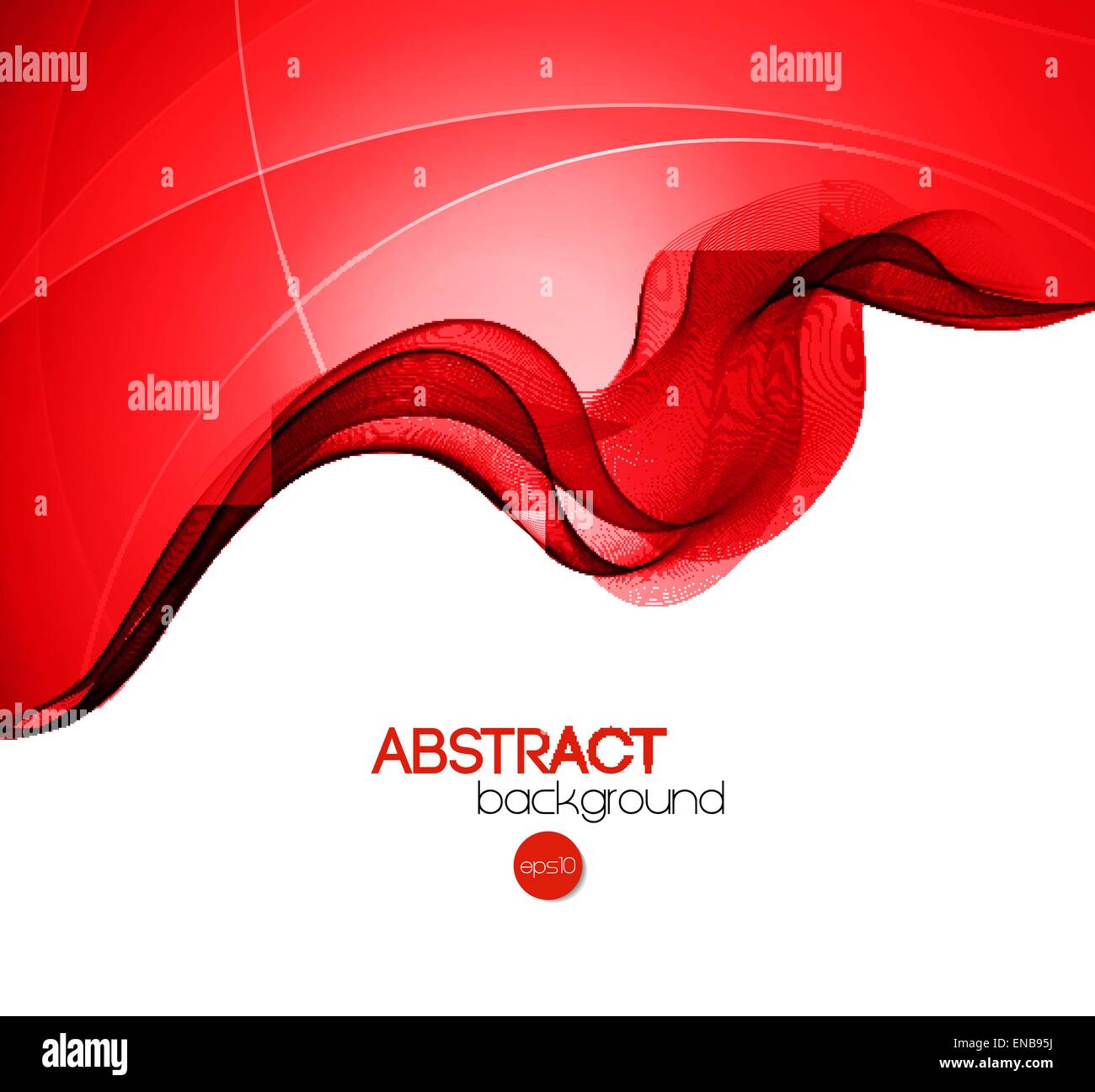 Vector Abstract red curved lines background. Brochure design Stock ...