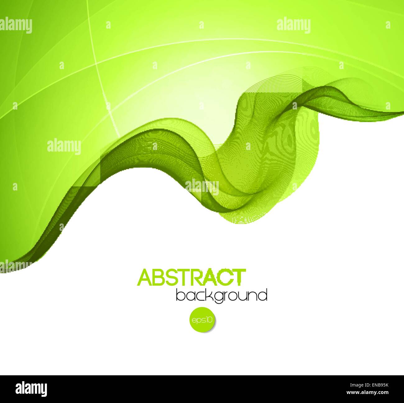 Vector Abstract green curved lines background. Brochure design Stock ...