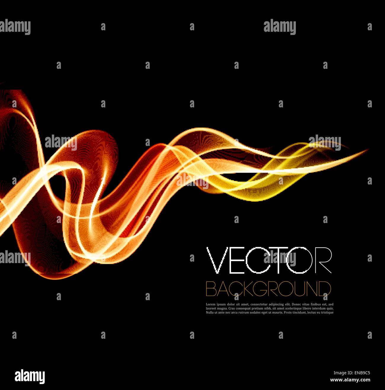 Vector Abstract shine waves in black background. Template brochure ...