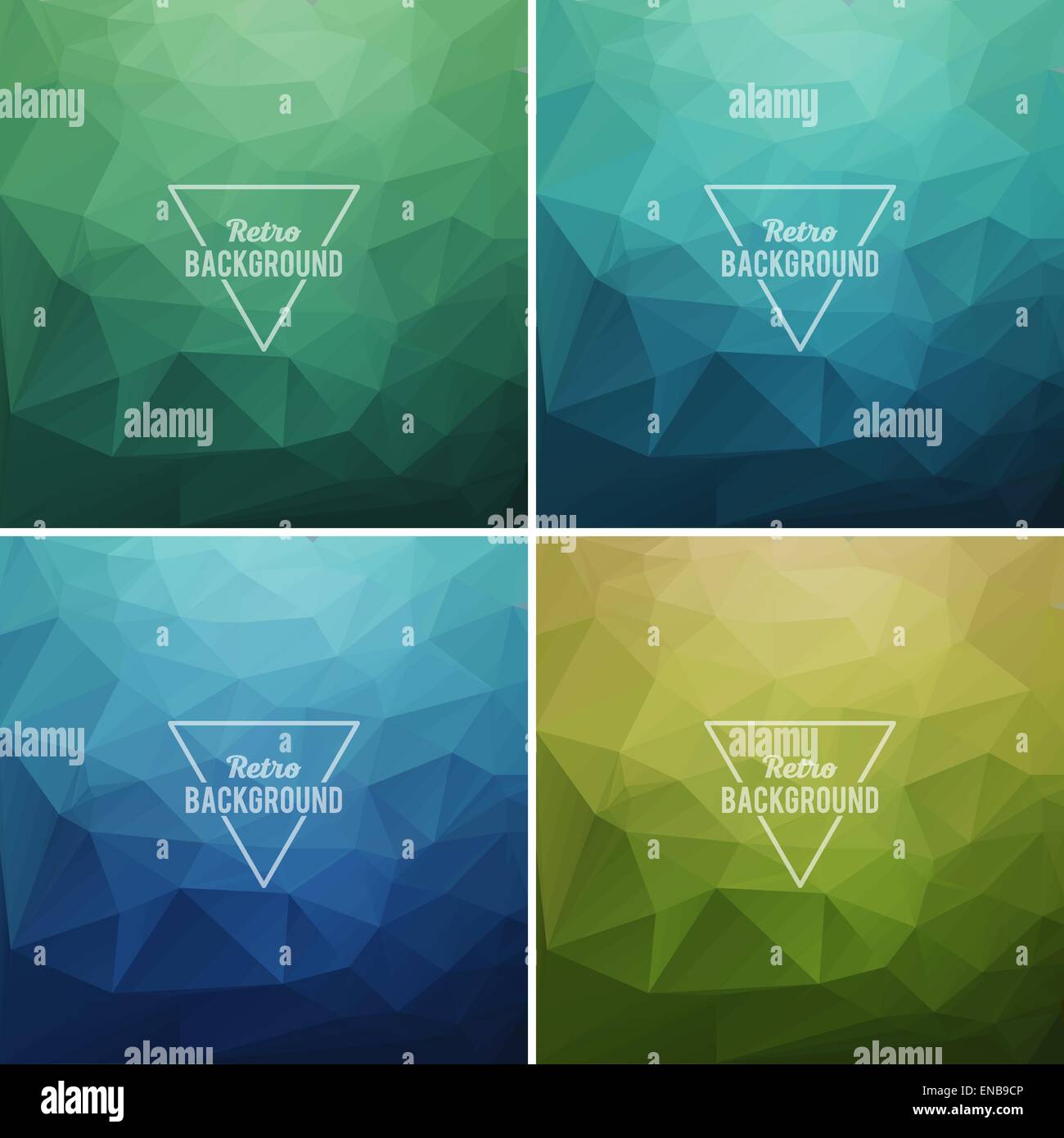 Set of color Vector Abstract retro triangle background Stock Vector ...