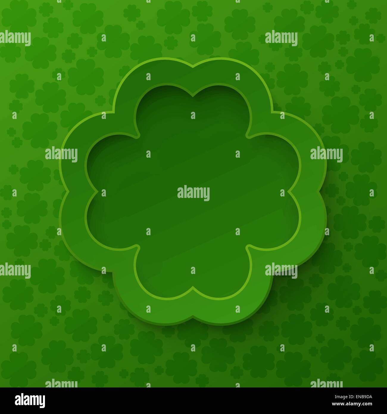 Happy Saint Patrick's Day Poster. Clover frame Stock Vector Image & Art ...
