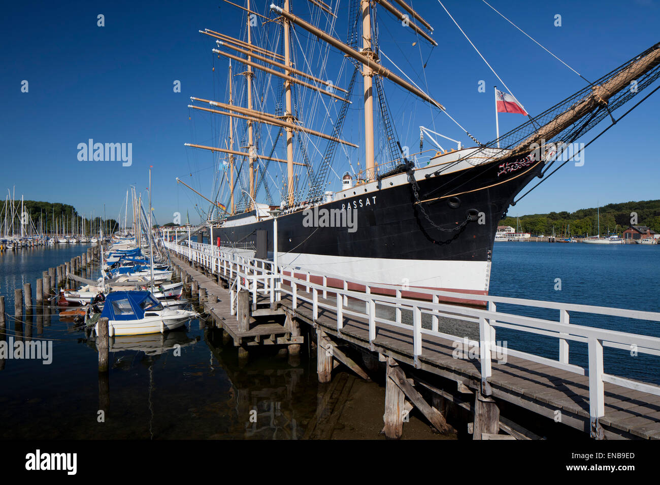 The museum sailing ship Passat, a German four-masted steel barque at ...