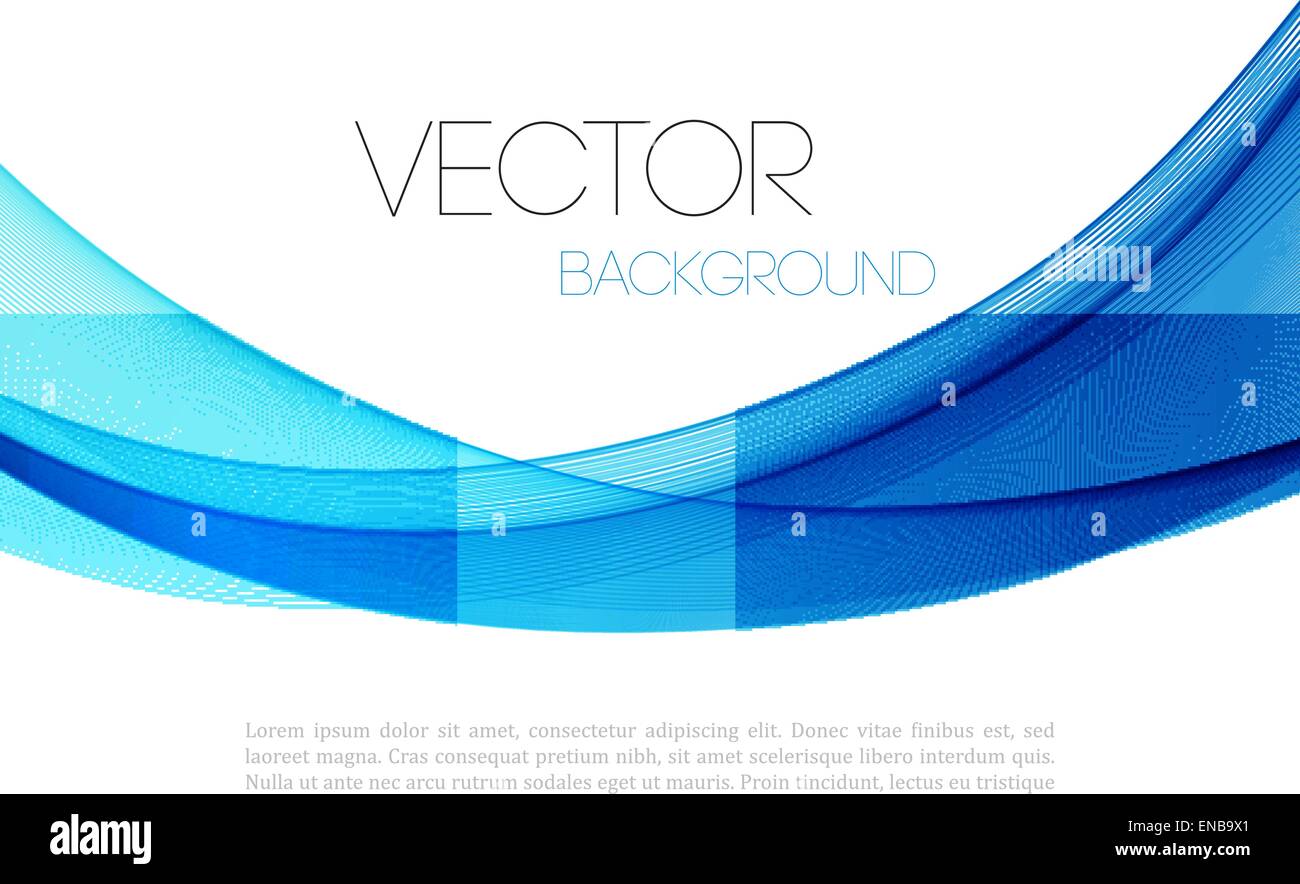 Vector Abstract curved lines background. Template brochure design Stock ...
