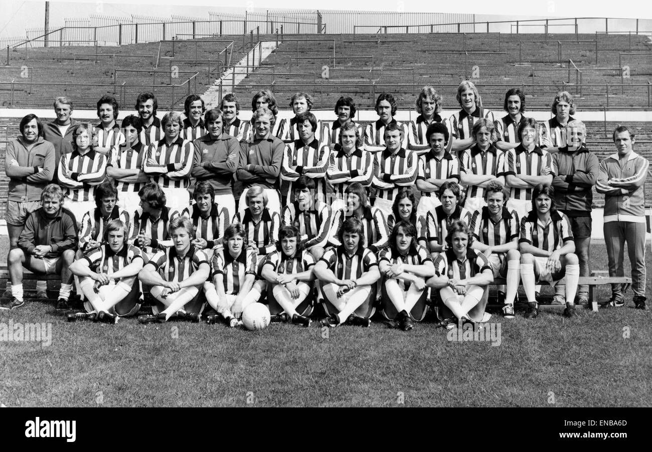 Stoke City Football Squad, pre season team photograph, August 1974 ...