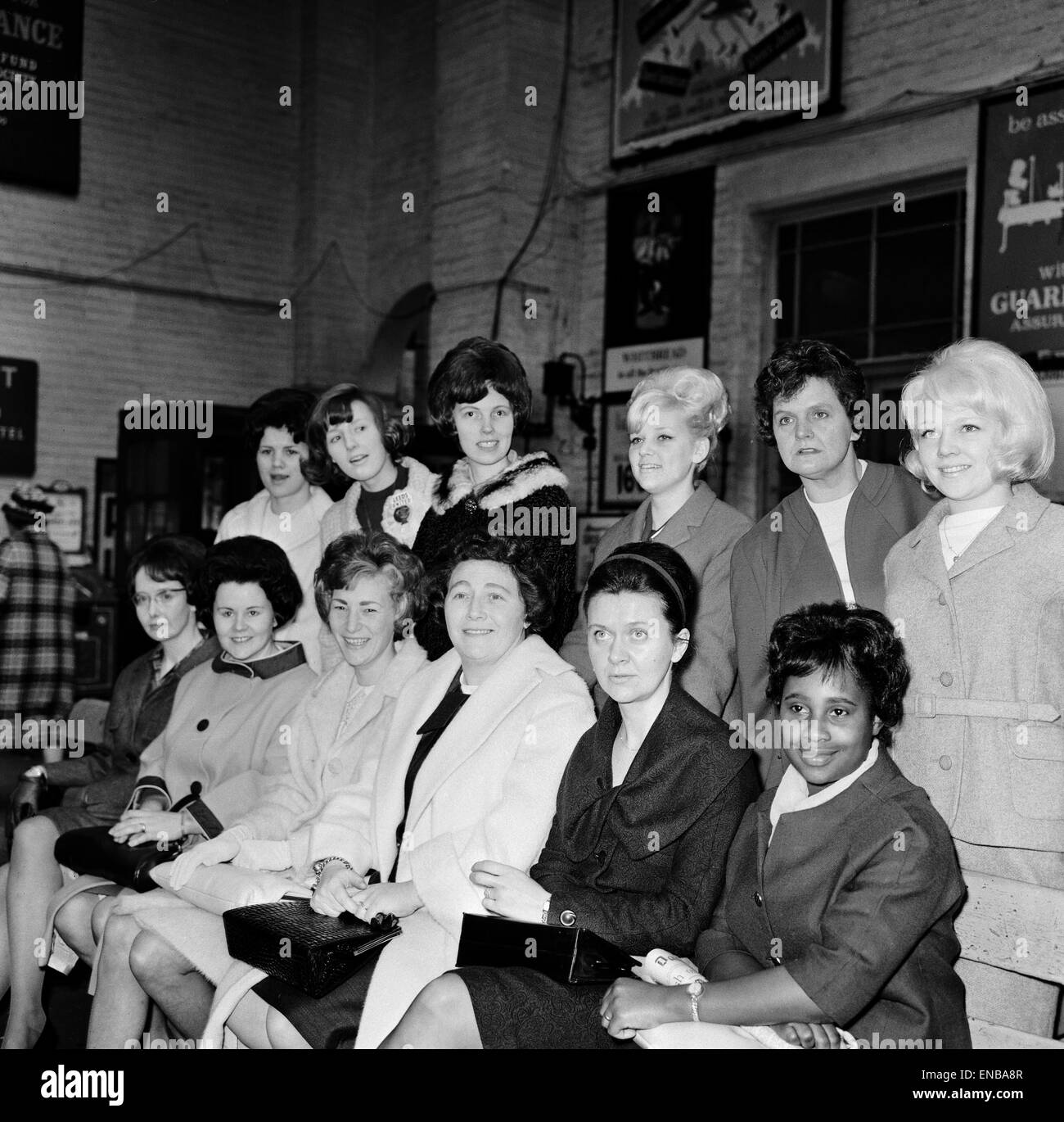 Leeds United wives and girlfriends. l-r front row :- Mrs Anne Giles ...
