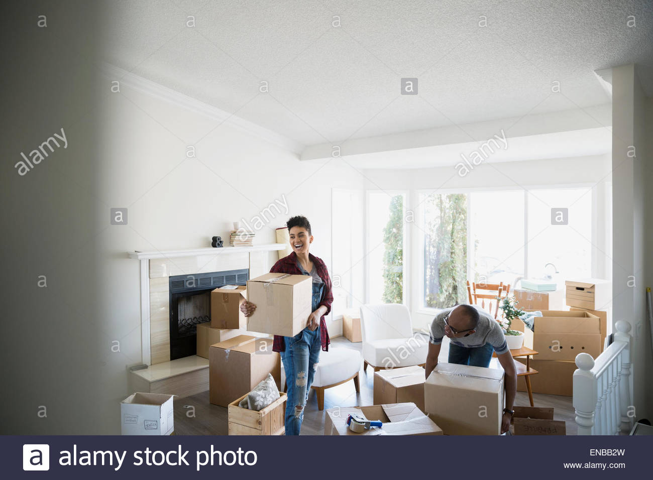 Carrying boxes hi-res stock photography and images - Alamy