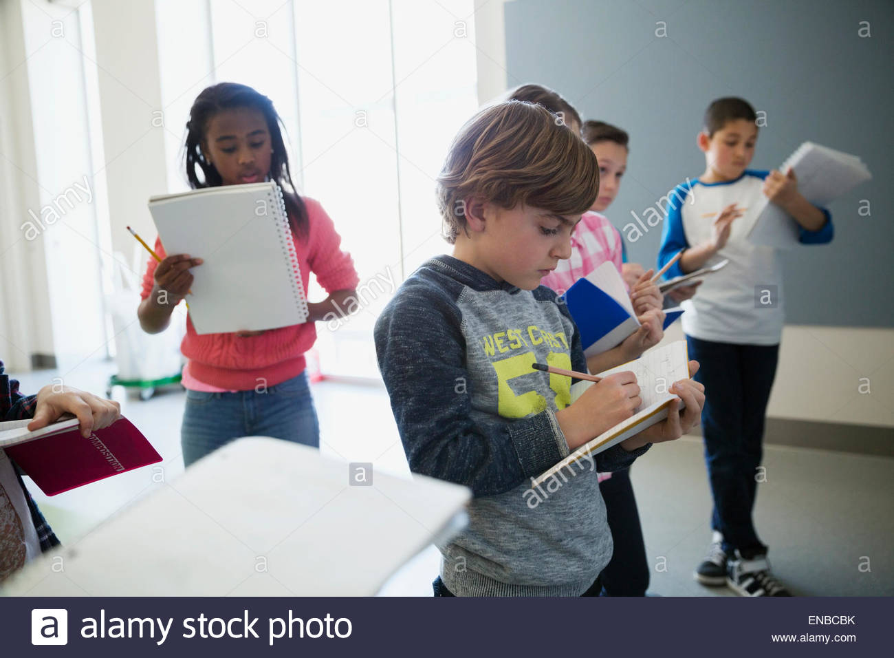 Boy age 11 in classroom hi-res stock photography and images - Alamy