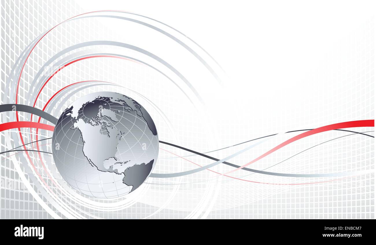 Vector illustration Abstract business background with globe Stock ...