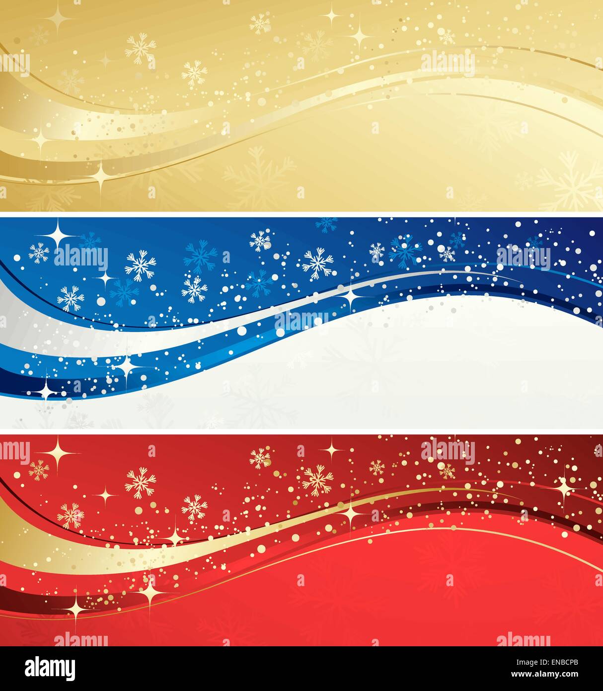 Vector illustration Christmas color banner with snowflakes Stock Vector ...