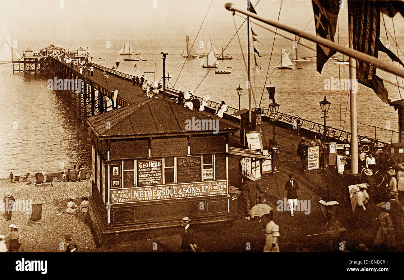Deal pier Kent 1900's Stock Photo - Alamy