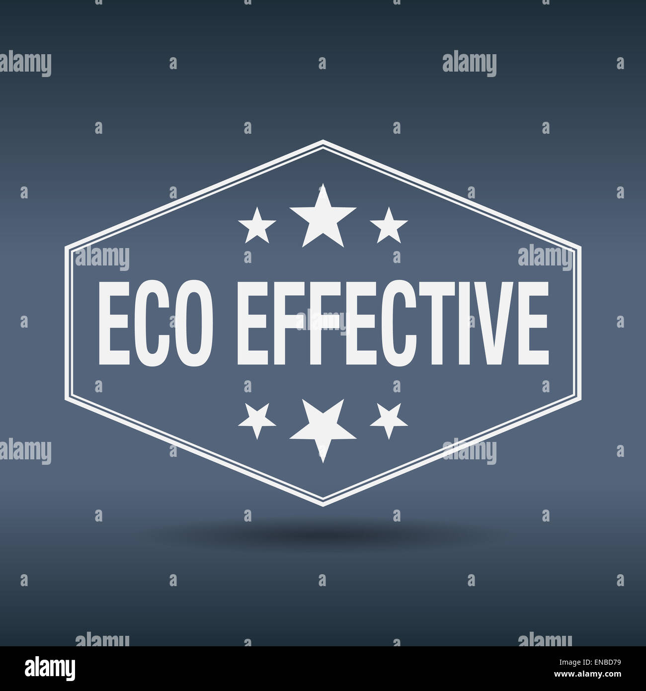 eco effective hexagonal white vintage retro style label Stock Photo - Alamy