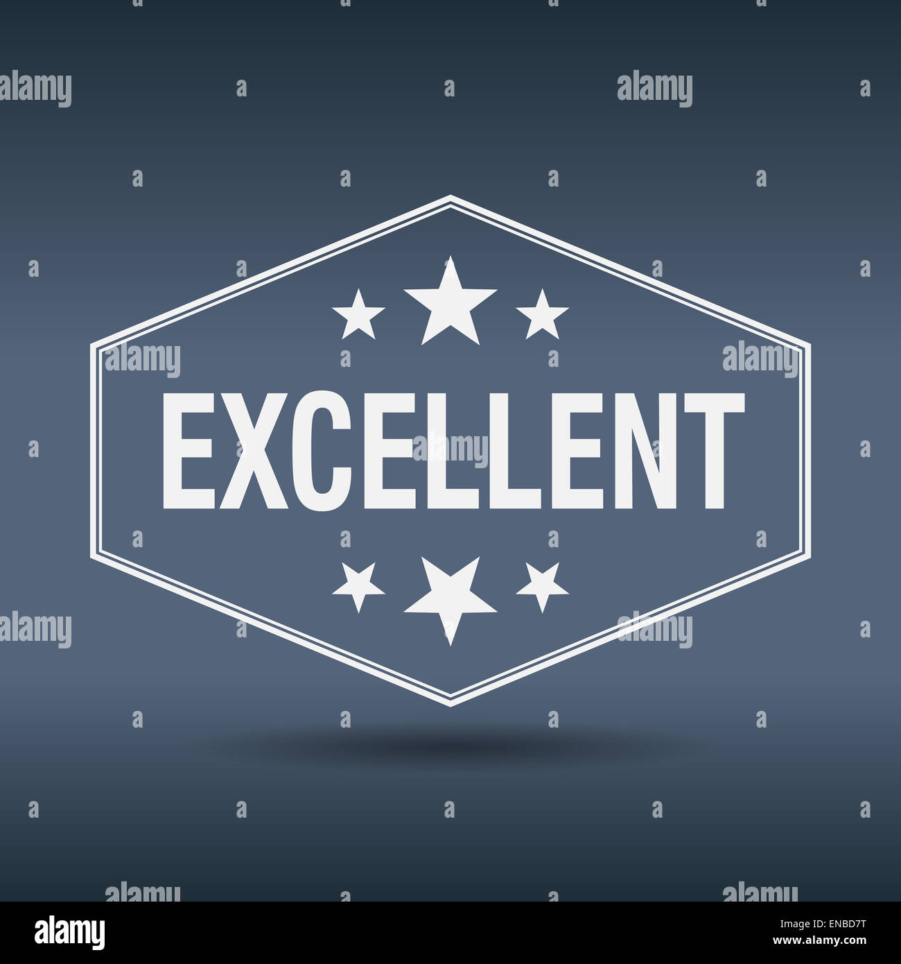 excellent hexagonal white vintage retro style label Stock Photo - Alamy