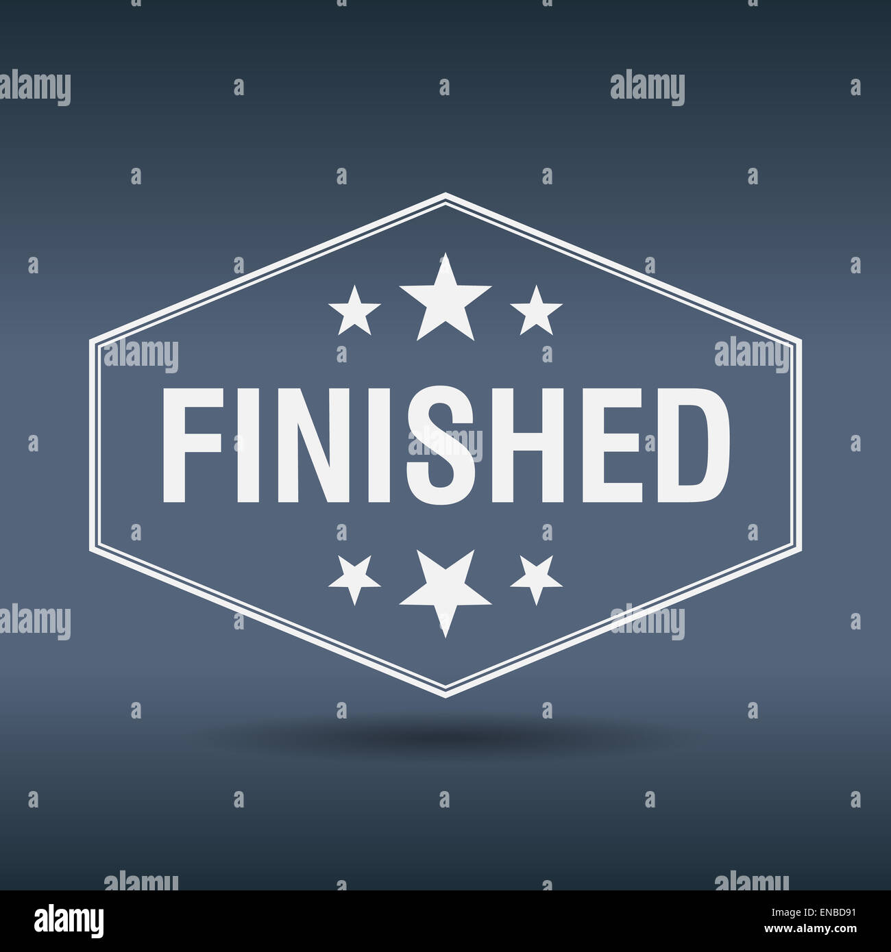 finished hexagonal white vintage retro style label Stock Photo - Alamy