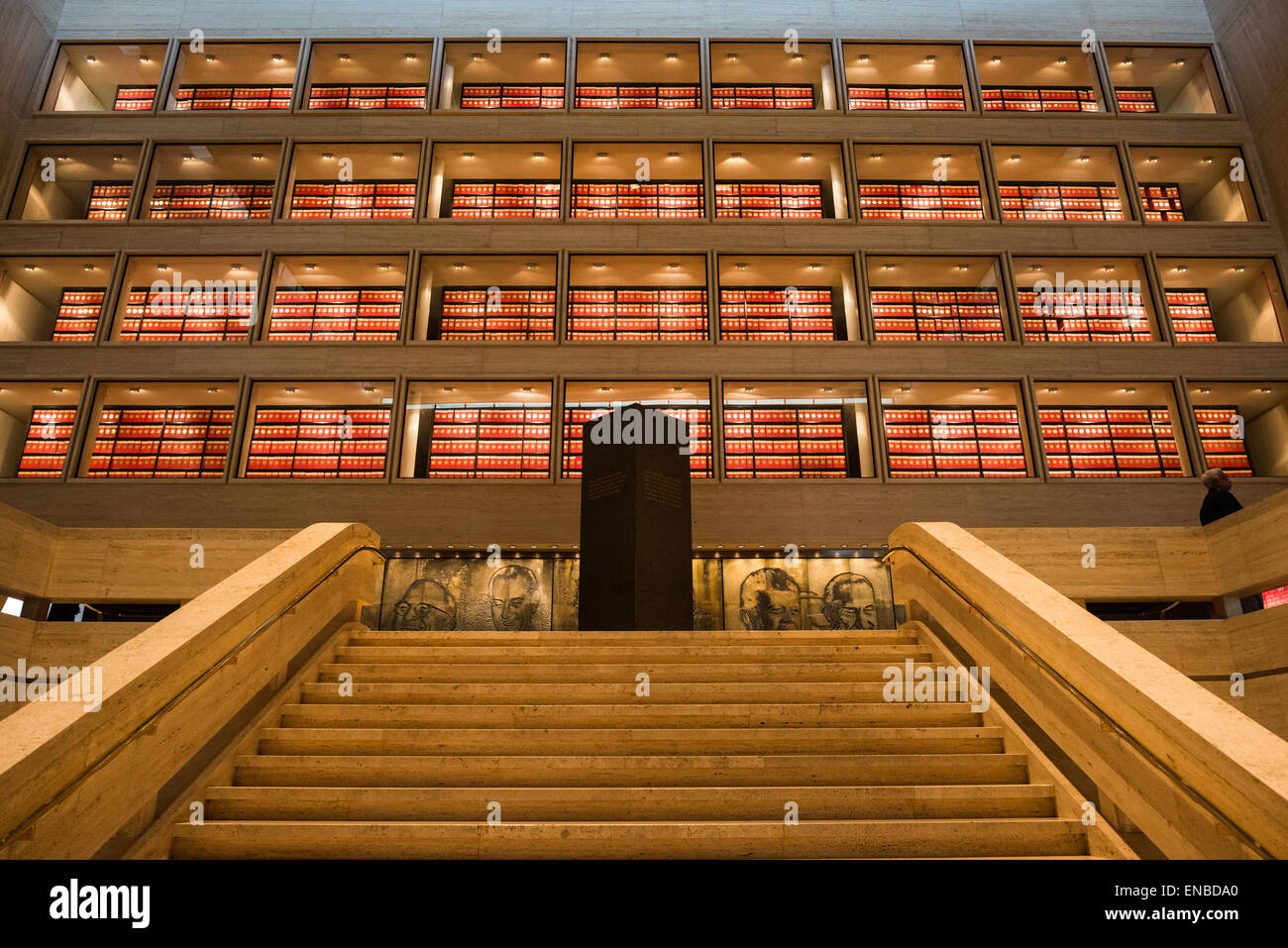 AUSTIN, Texas - A central internal atrium at the LBJ Library displaying ...