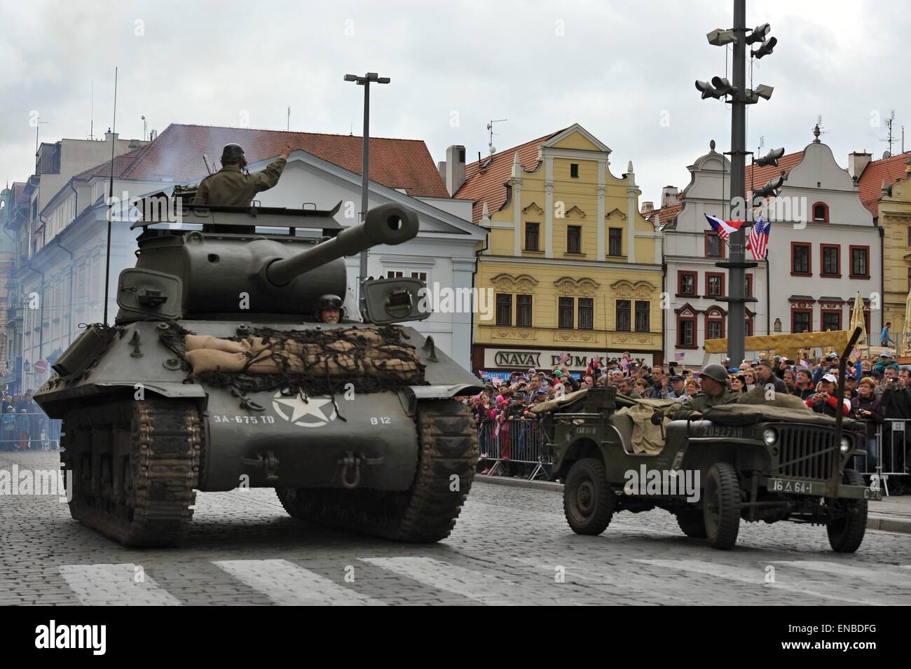 Pilsen, Czech Republic. 1st May, 2015. World War II re-enactors dressed ...