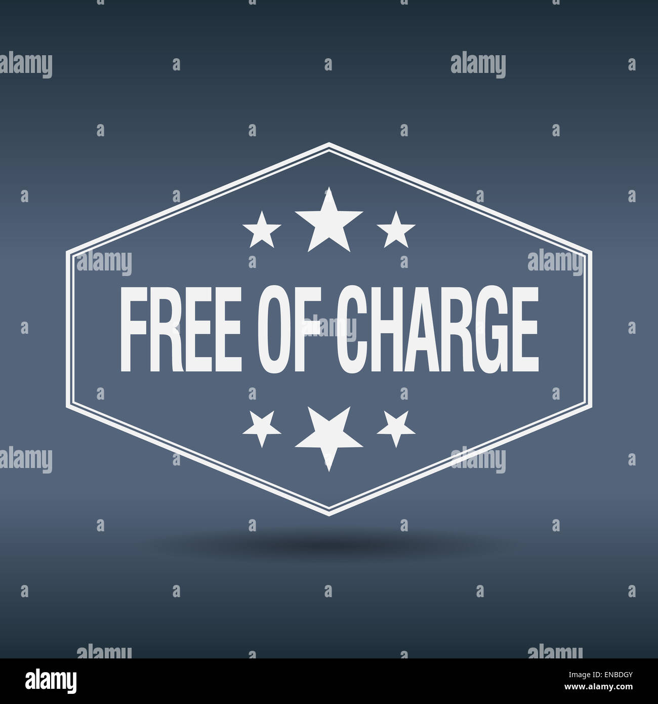 free of charge hexagonal white vintage retro style label Stock Photo ...