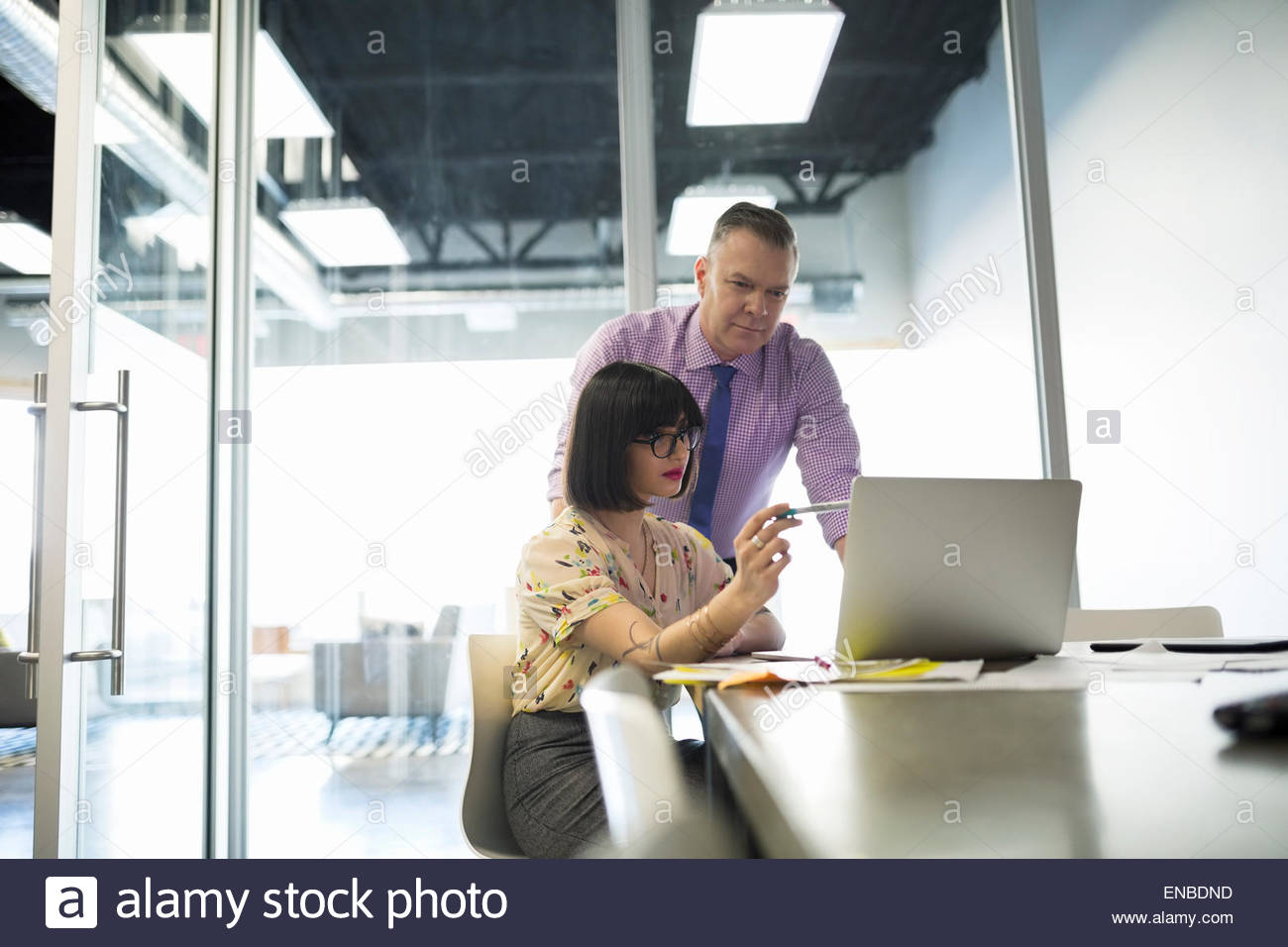 Laptop conference room hi-res stock photography and images - Alamy