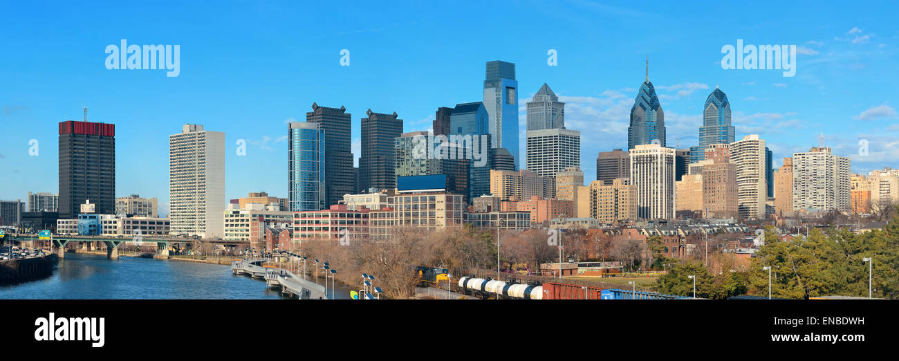 Philadelphia skyline with urban architecture Stock Photo - Alamy