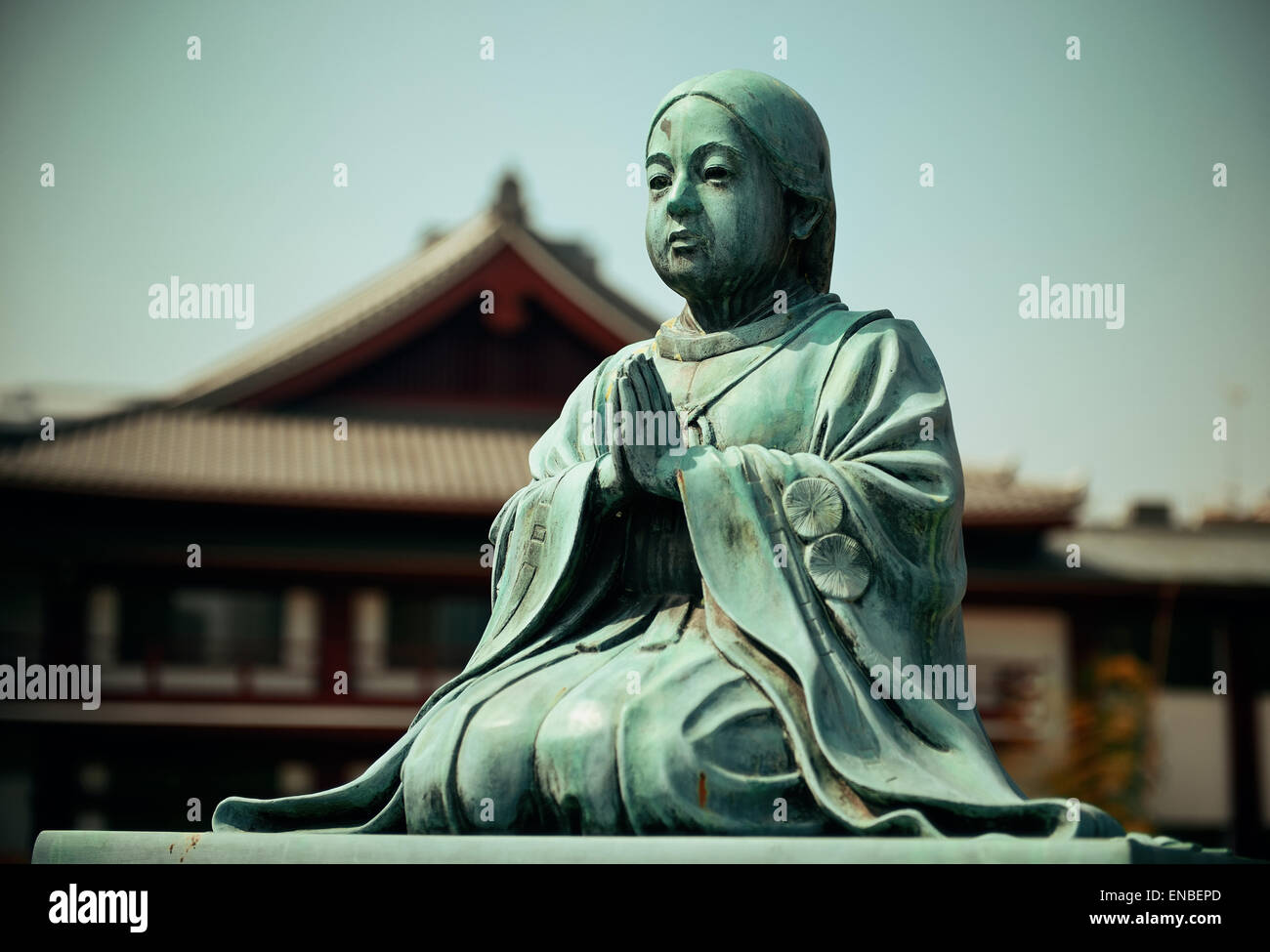 Statue and Shrine in Tokyo, Japan Stock Photo - Alamy