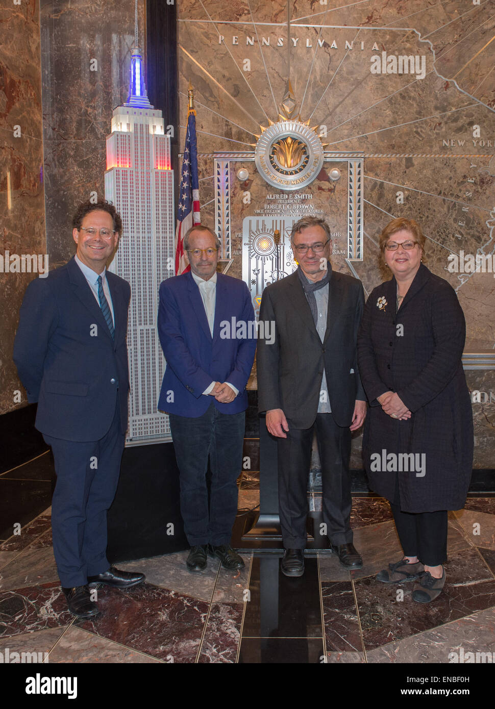 Manhattan, New York, USA. 1st May, 2015. From left: ADAM WEINBERG of ...