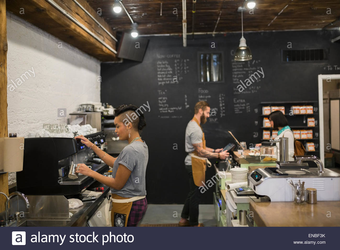 Baristas taking order hi-res stock photography and images - Alamy