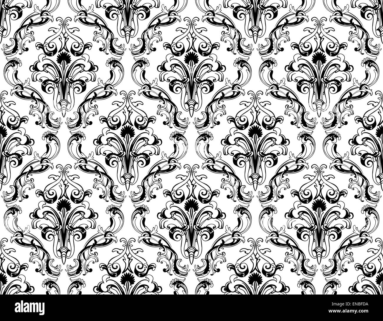 Damask seamless vector pattern. For easy making seamless pattern just ...