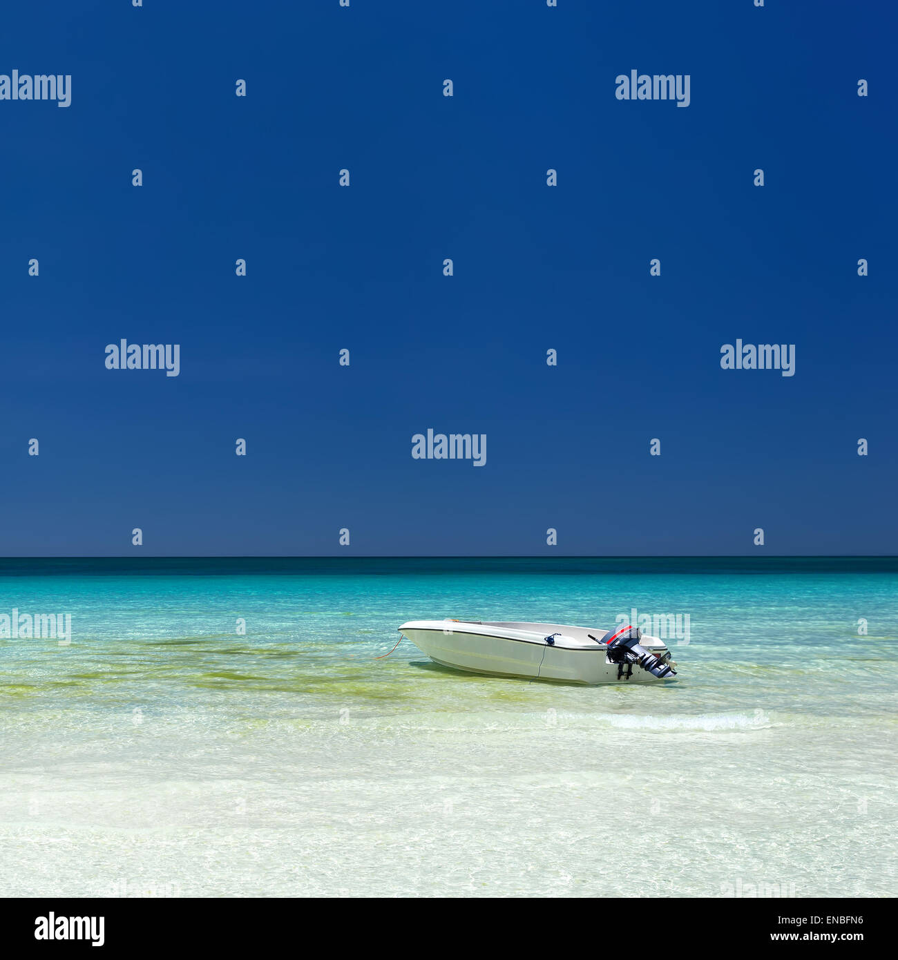 Motor boat at tropical sea, Philippines, Boracay Stock Photo - Alamy