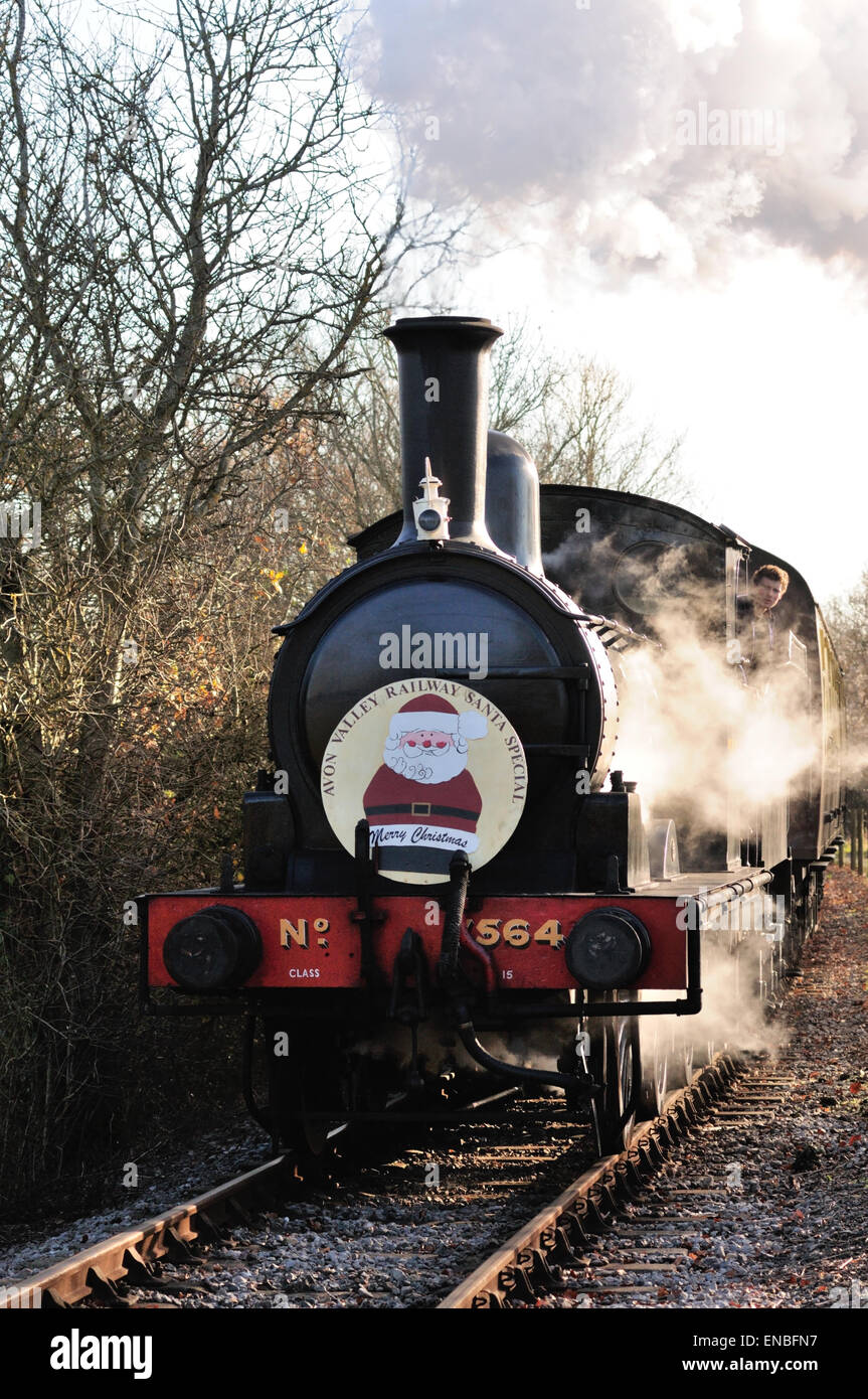 Class J15 No 7564 approaches Bitton station with a Santa train Stock ...