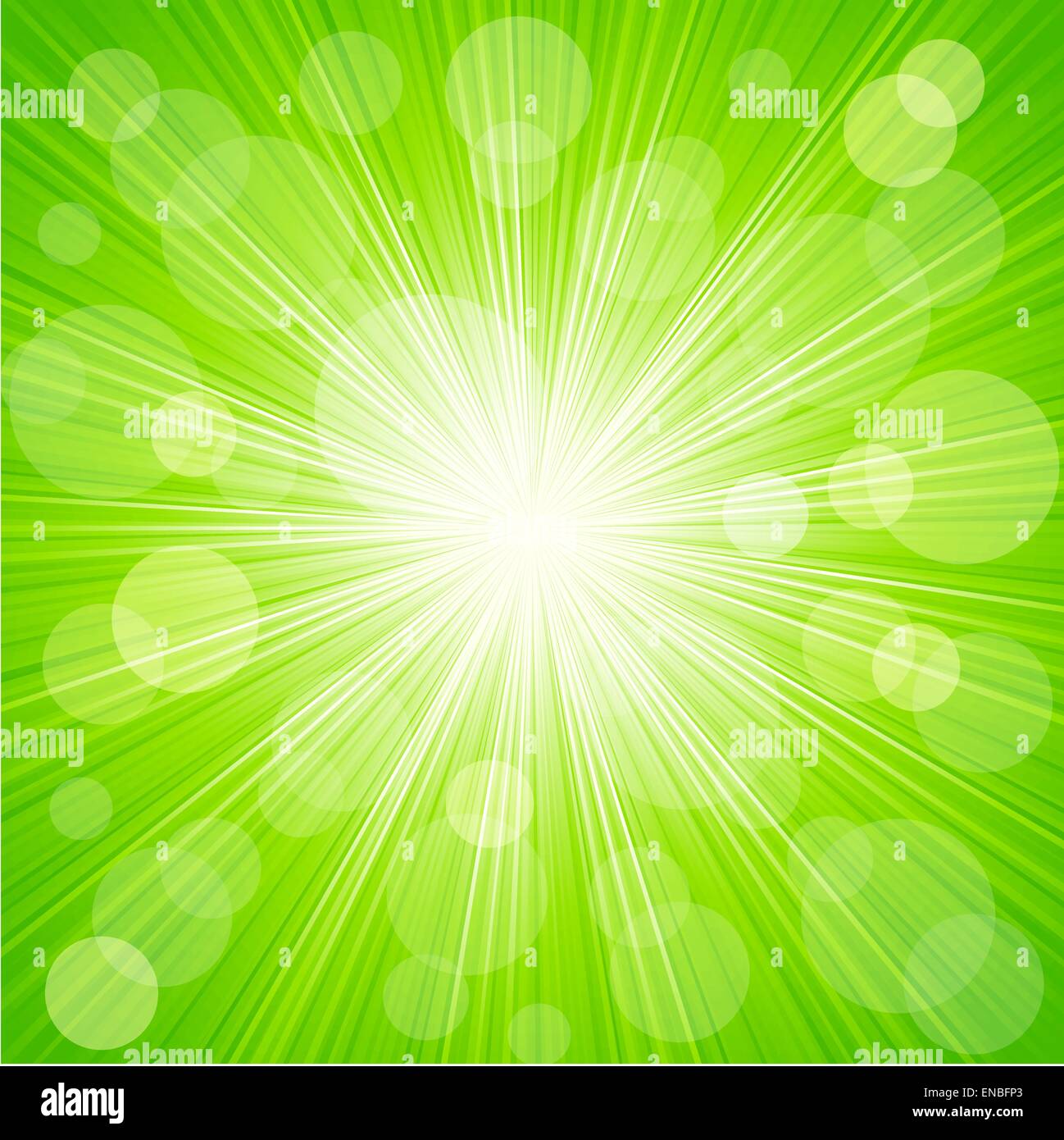 Vector Abstract summer green sunburst light background Stock Vector ...