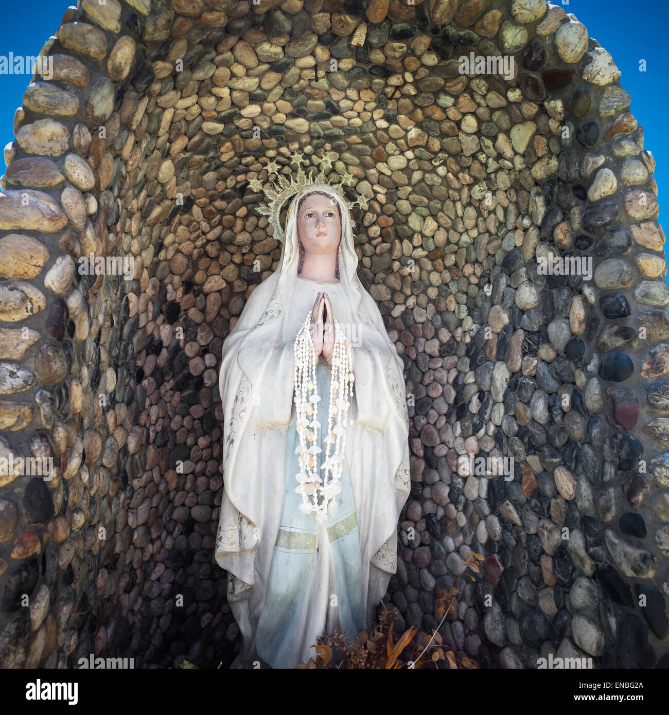 Saint Maria on Willy's rock on Boracay beach, Philippines. Boat Station ...