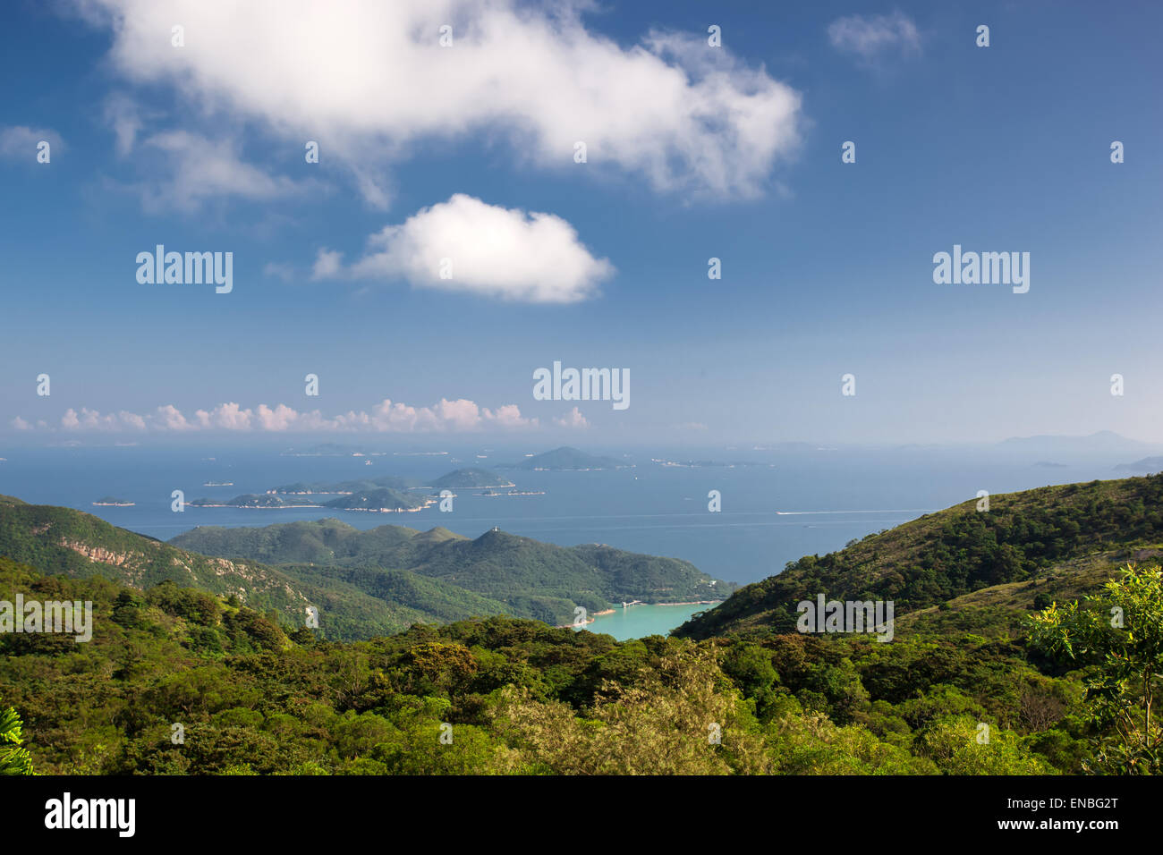Mountains with ocean panorama view Stock Photo - Alamy