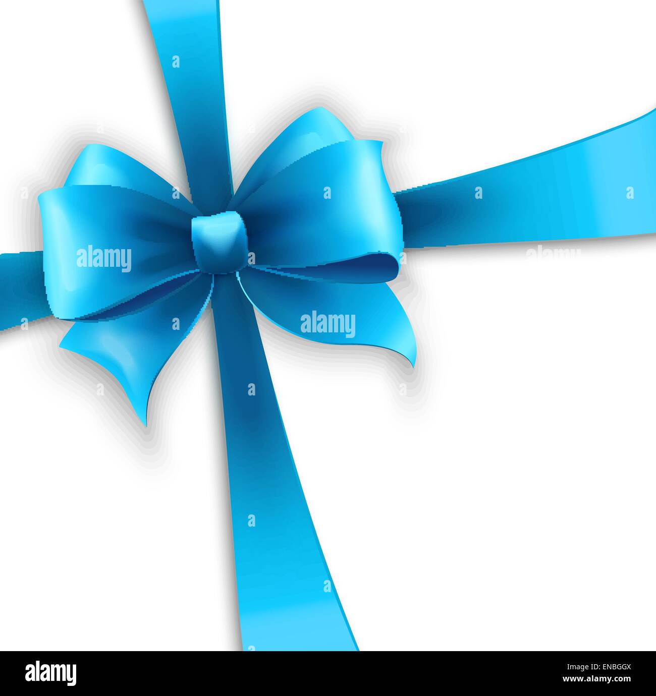Vector Invitation card with blue holiday ribbon and bow Stock Vector ...
